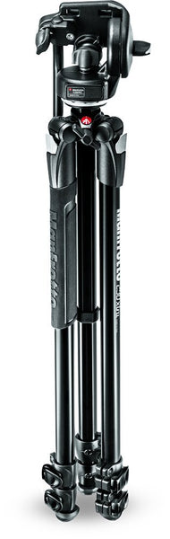 Manfrotto 290 Xtra Aluminum 3-Section Tripod Kit with Fluid Video Head ...